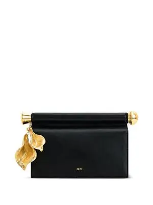Jw Pei Holly Leaf-charm Clutch Bag - Black