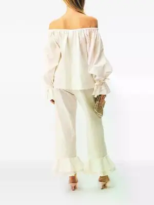 Sleeper Cha-cha Ruffled-hem Trousers With Matching Headscarf