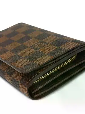 LOUIS VUITTON 2009 Damier Ebène Porte Monnaie Billets Trésor Wallet