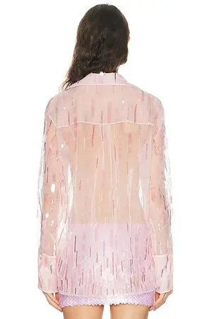 MAY MASHIAH Embellished Chiffon Shirt - Peony