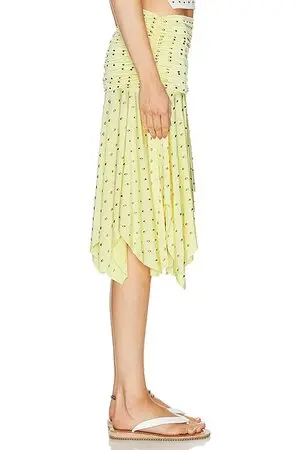 SIEDRES Studded Jersey Skirt
