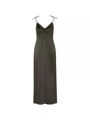 ROTATE BY BIRGER CHRISTENSEN V-neck Slip Maxi Dress