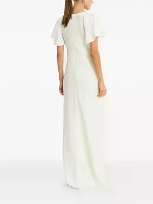 ROTATE BY BIRGER CHRISTENSEN Ruffled Maxi Dress - Neutrals