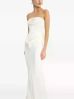 ROTATE BY BIRGER CHRISTENSEN Strapless Corsage Maxi Dress