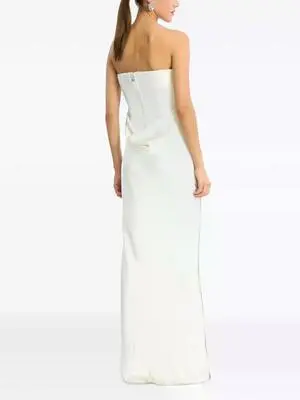 ROTATE BY BIRGER CHRISTENSEN Strapless Corsage Maxi Dress - Neutrals