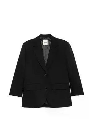 Sandro Satin-back Wool Blazer - Black