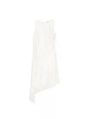 Sandro Lace-trim Asymmetric Midi Dress
