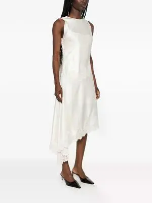 Sandro Lace-trim Asymmetric Midi Dress