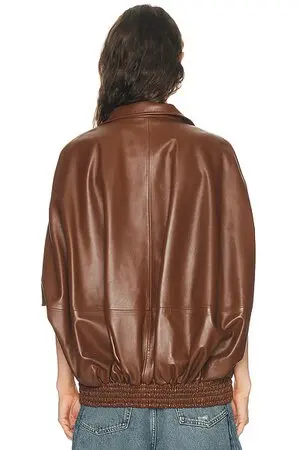Balenciaga Leather Cocoon Blouson Jacket