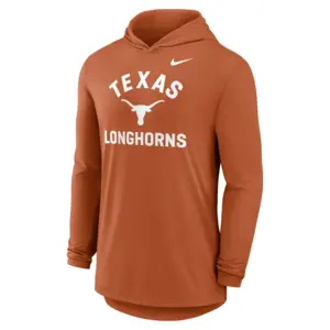 Nike Texas Primetime Arch Dri-fit College Long-sleeve Hooded T-shirt - Orange
