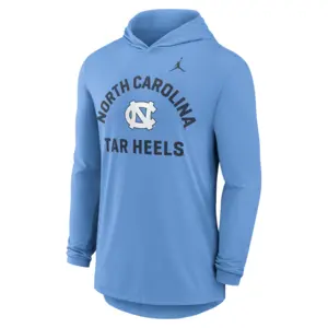 JORDAN North Carolina Tar Heels Long-sleeve Hooded T-shirt - Blue