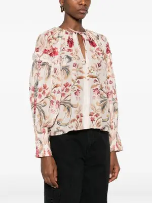 Farm Rio Floral Print Cotton Shirt - Multi
