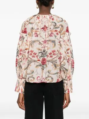 Farm Rio Floral Print Cotton Shirt - Multi