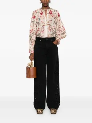 Farm Rio Floral Print Cotton Shirt - Multi