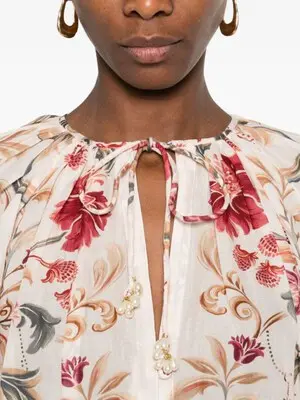 Farm Rio Floral Print Cotton Shirt - Multi