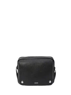 Loewe Pebble Medium Leather Camera Bag - Black