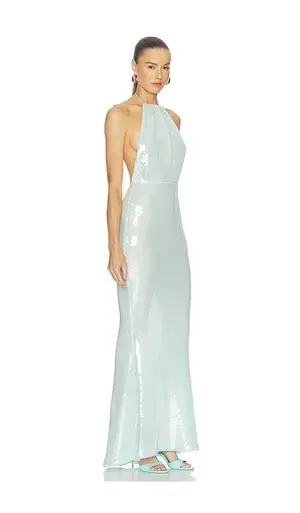 Retrofete Elexa Sequin Halterneck Gown
