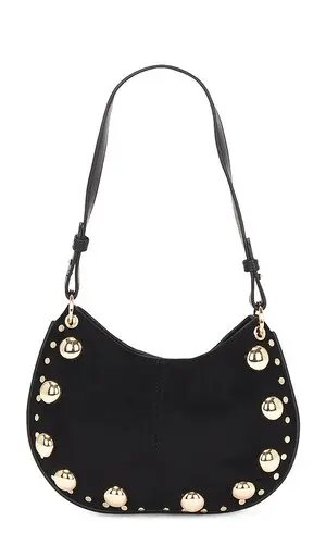 8 Other Reasons Faux Suede Shoulder Bag With Gold-tone Studs