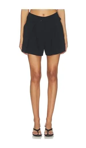 Cinq À Sept Kama Belted Crepe Shorts - Black