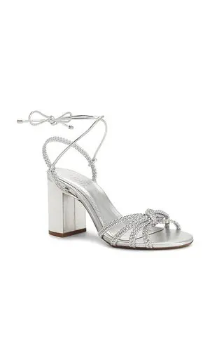 Schutz Adele Metallic Block Heel Sandals