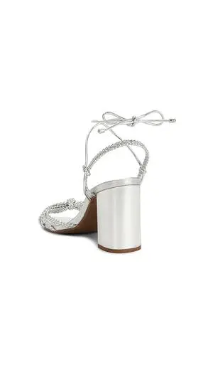 Schutz Adele Metallic Block Heel Sandals