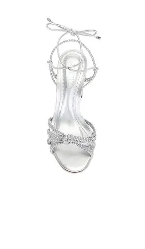 Schutz Adele Metallic Block Heel Sandals