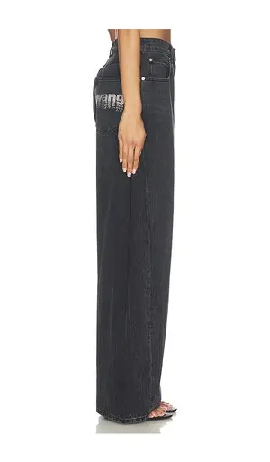 Alexander Wang Blow Up Jean With Crystal Pockets - Grey Aged