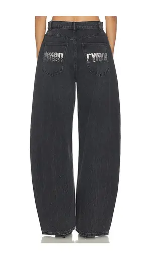 Alexander Wang Blow Up Jean With Crystal Pockets - Grey Aged