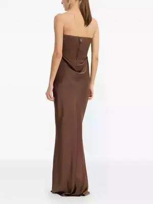 ROTATE BY BIRGER CHRISTENSEN Strapless Corsage Maxi Dress