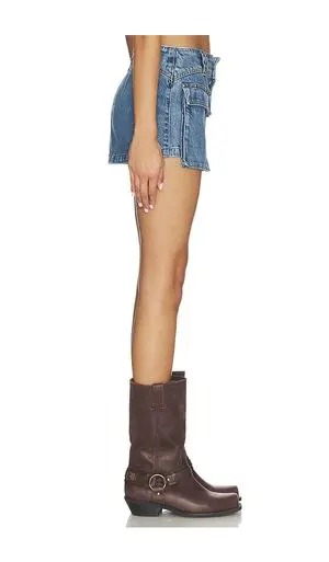 Free People Hera Studded Denim Mini Skirt