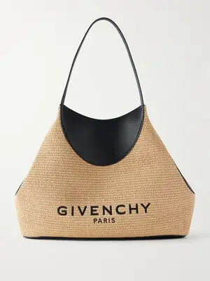 Givenchy Facet Embroidered Raffia Tote - Neutrals