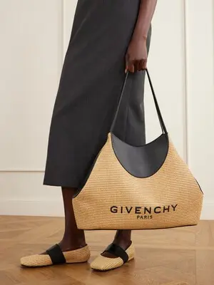 Givenchy Facet Embroidered Raffia Tote - Neutrals