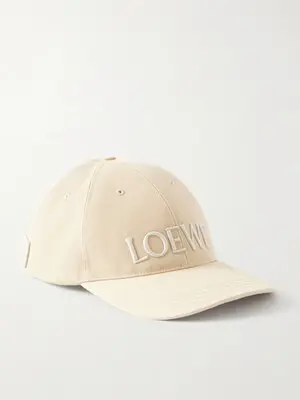 Loewe Embroidered Cotton Twill Baseball Cap - Neutrals