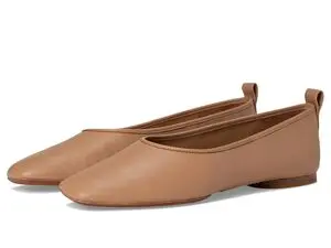 Vince Vivian Leather Square Toe Slip-on Flats