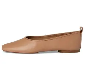 Vince Vivian Leather Square Toe Slip-on Flats