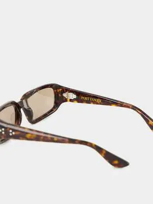 PORT TANGER Mektoub Rectangular Sunglasses - Brown