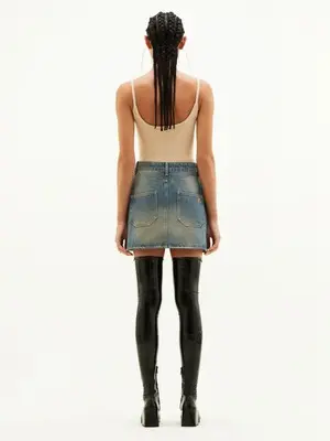 COURREGES Sand Reedition Rib Knit Tank Top - Beige