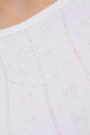 GANNI Textured Appliqué Top