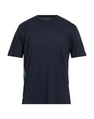 EA7 Man T-shirt Tomato Red Size L Cotton Navy