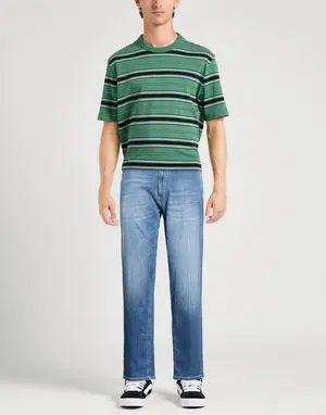 DONDUP Tapered Jeans In Light Wash Stretch Denim