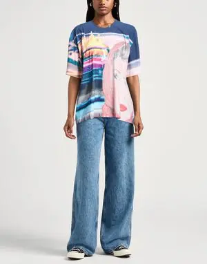 Sunnei Oversized Printed T-shirt In Polyamide And Elastane