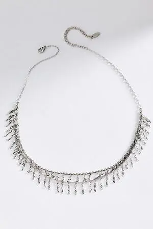 Anthropologie Cha Fringe Necklace - Silver
