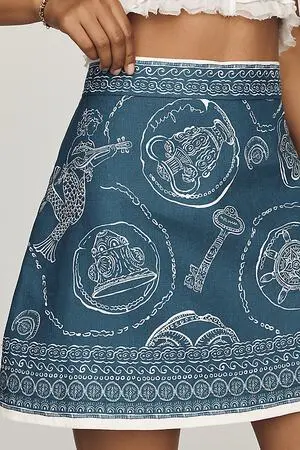 ALEMAIS Lucky Linen Mini Skirt