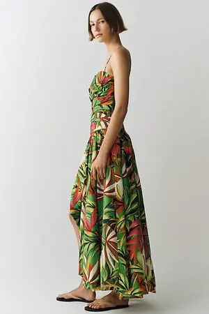 Farm Rio Cotton Tropical Print Maxi Dress