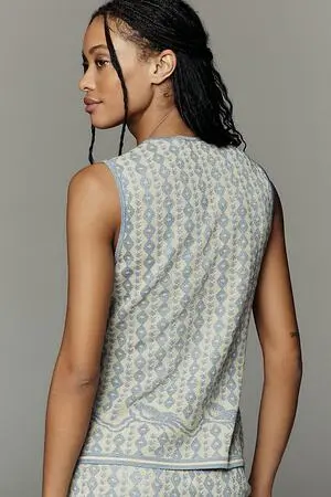 Scotch & Soda Jacquard Tie-front Sweater Tank Top