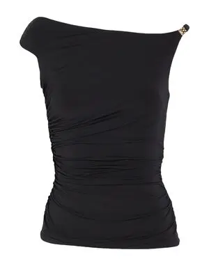 Amiri One-shoulder Gathered Viscose Top