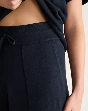 HAVEN WELL WITHIN Cotton Knit Wide Leg Pants - Celery Leaf