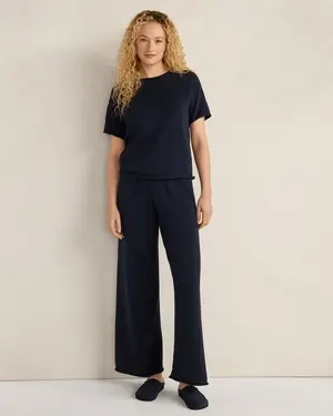 HAVEN WELL WITHIN Cotton Knit Wide Leg Pants - Celery Leaf