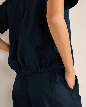 HAVEN WELL WITHIN Organic Cotton Linen Barrel Leg Pants