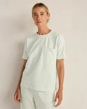 HAVEN WELL WITHIN Garment-dyed Organic Cotton Slub Terry T-shirt - Garment Dye Trellis